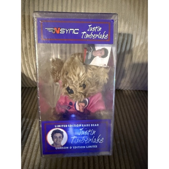 Toys | Justin Timberlake Nsync Rare Bears Pink Bear Singer Actor Ltd Ed ...